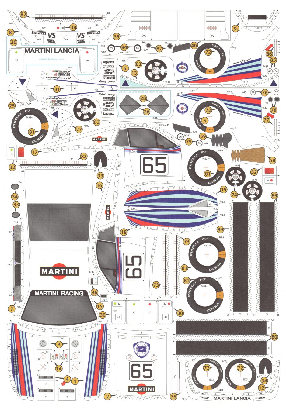 ️ Papercraft Lancia Montecarlo Turbo – Modelo de papel gratis
