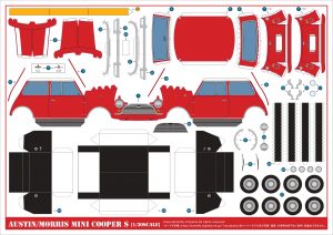 ️ Papercraft Morris Mini Cooper S – Modelo de Papel Gratis