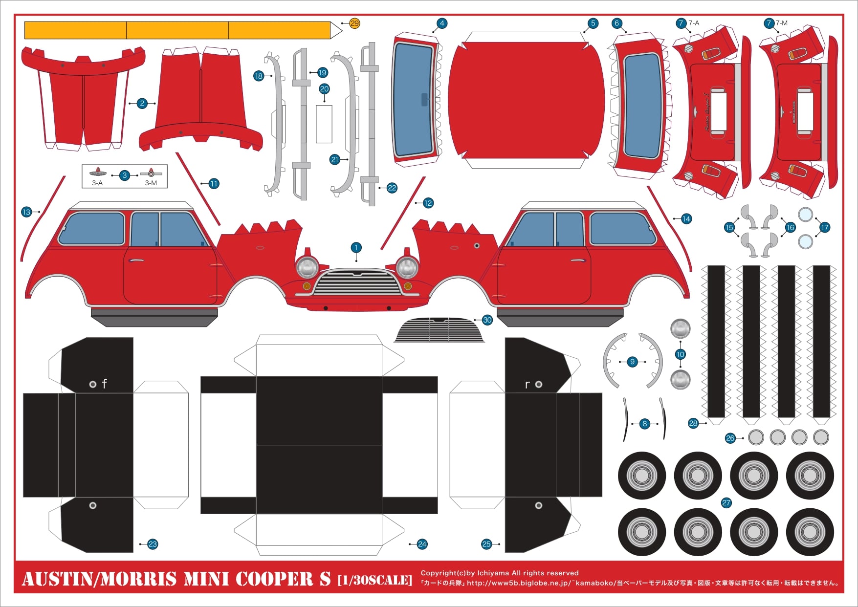 ️ Papercraft Morris Mini Cooper S – Modelo de Papel Gratis