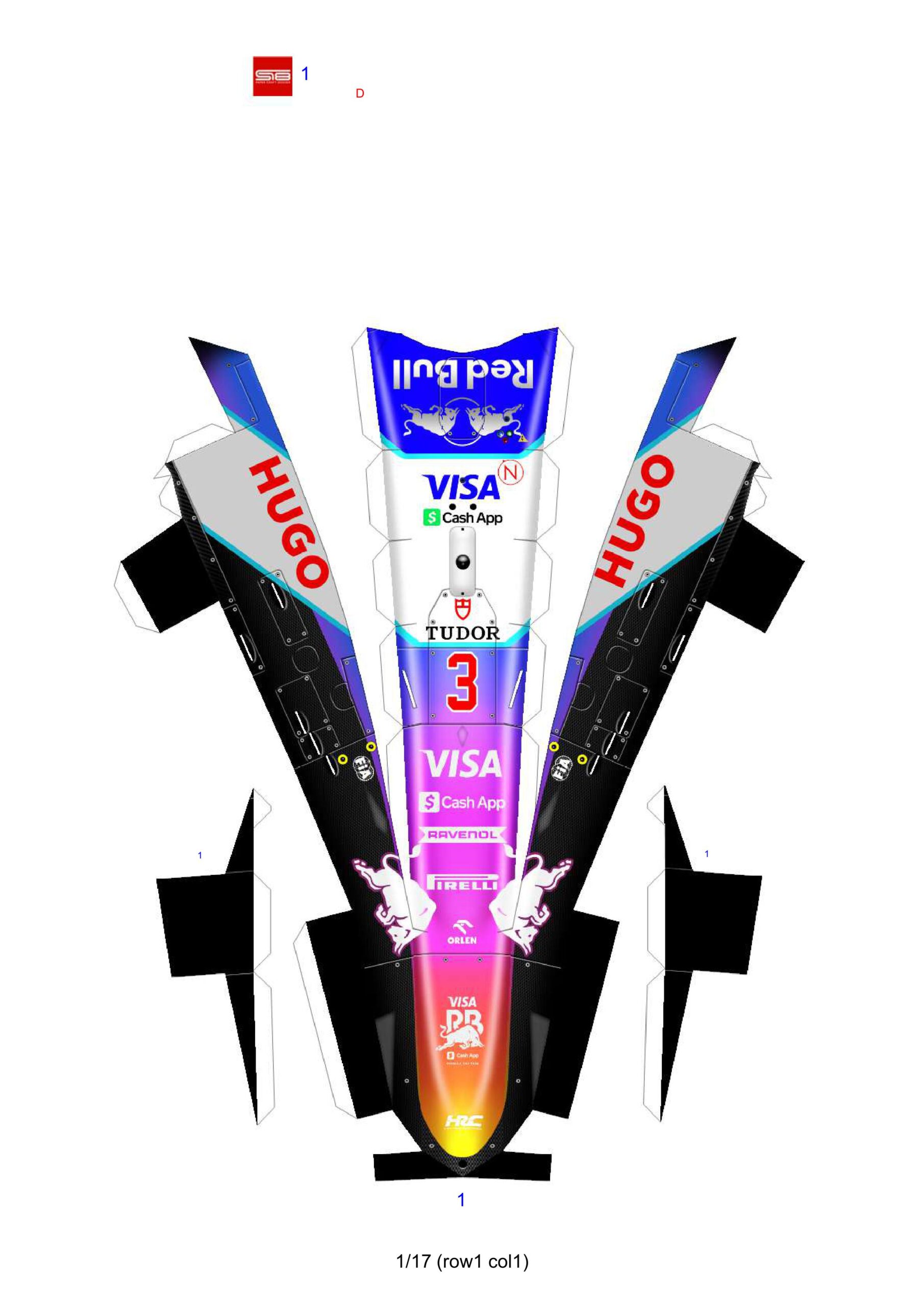 ️Papercraft Racing Bulls F1 2024 – Papercraft Gratis en PDF